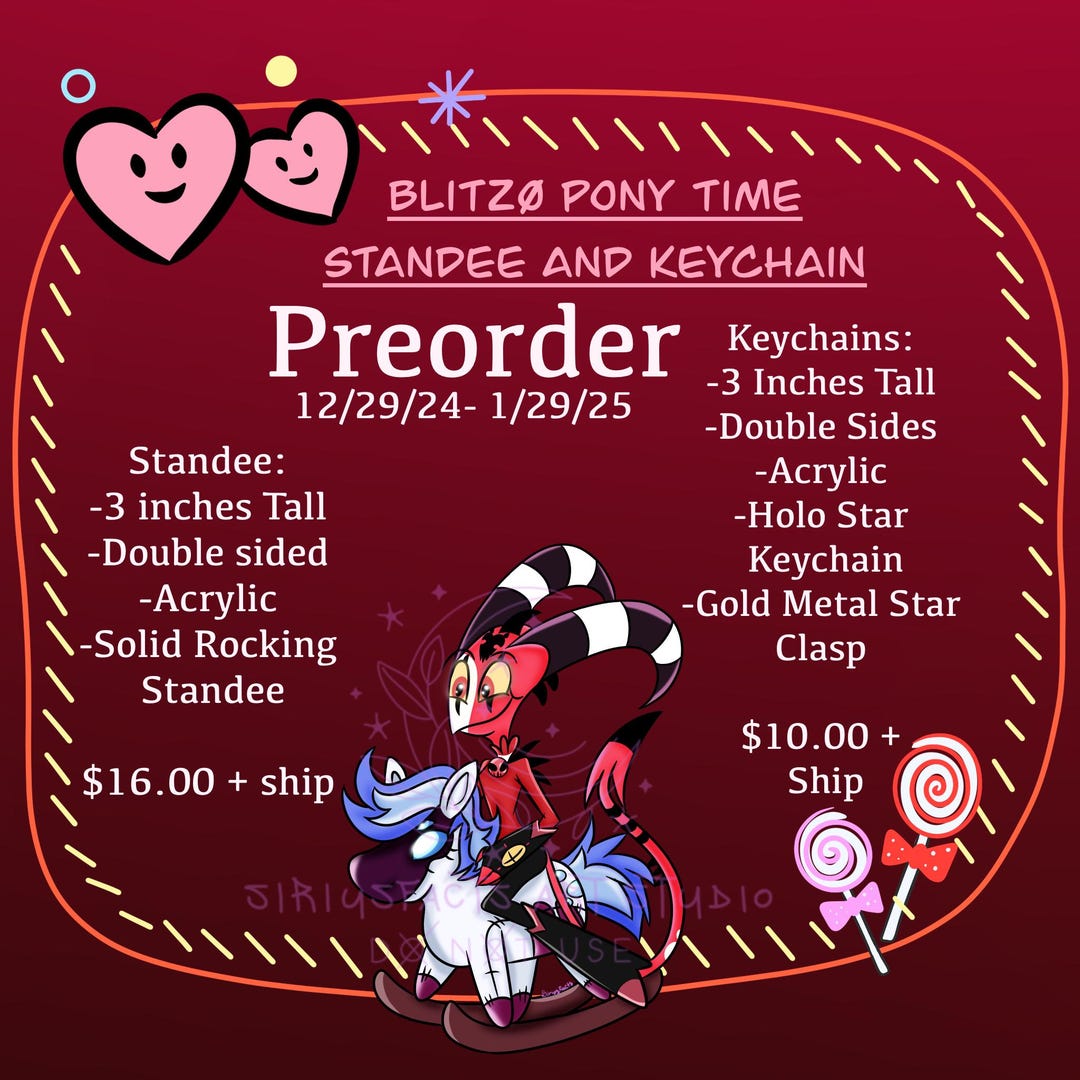Preorder Helluva Boss Blitzo Rocking Horse Glitter Keychain - Etsy