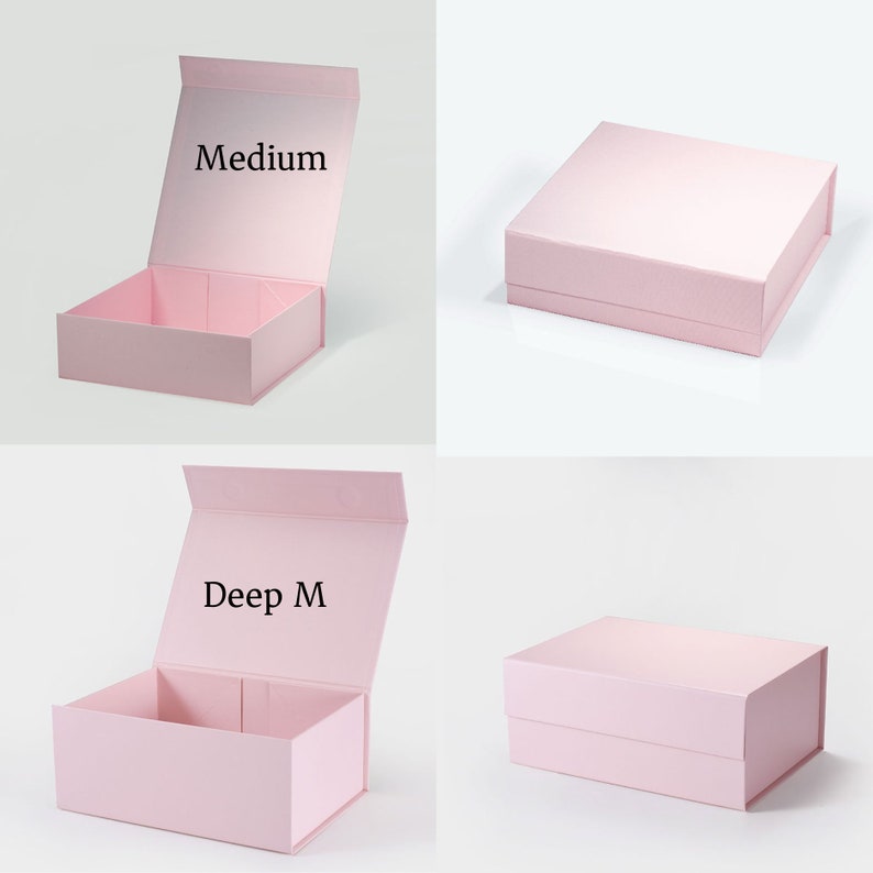 Pink Magnetic Gift Box Collapsible Magnetic Front Flap - Etsy