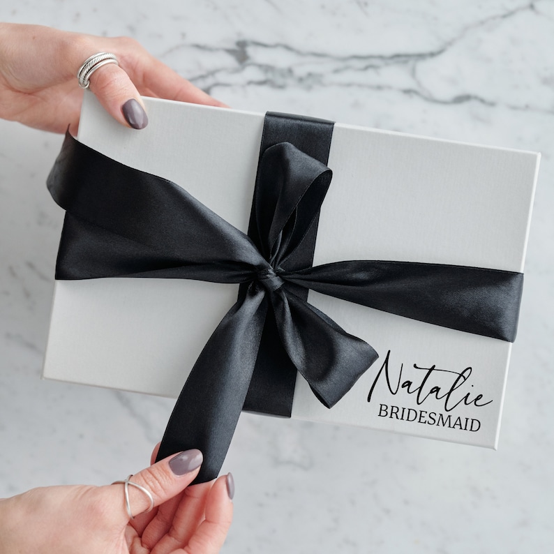 White Bridesmaid Proposal Box Maid of Honor Empty Gift Box or - Etsy