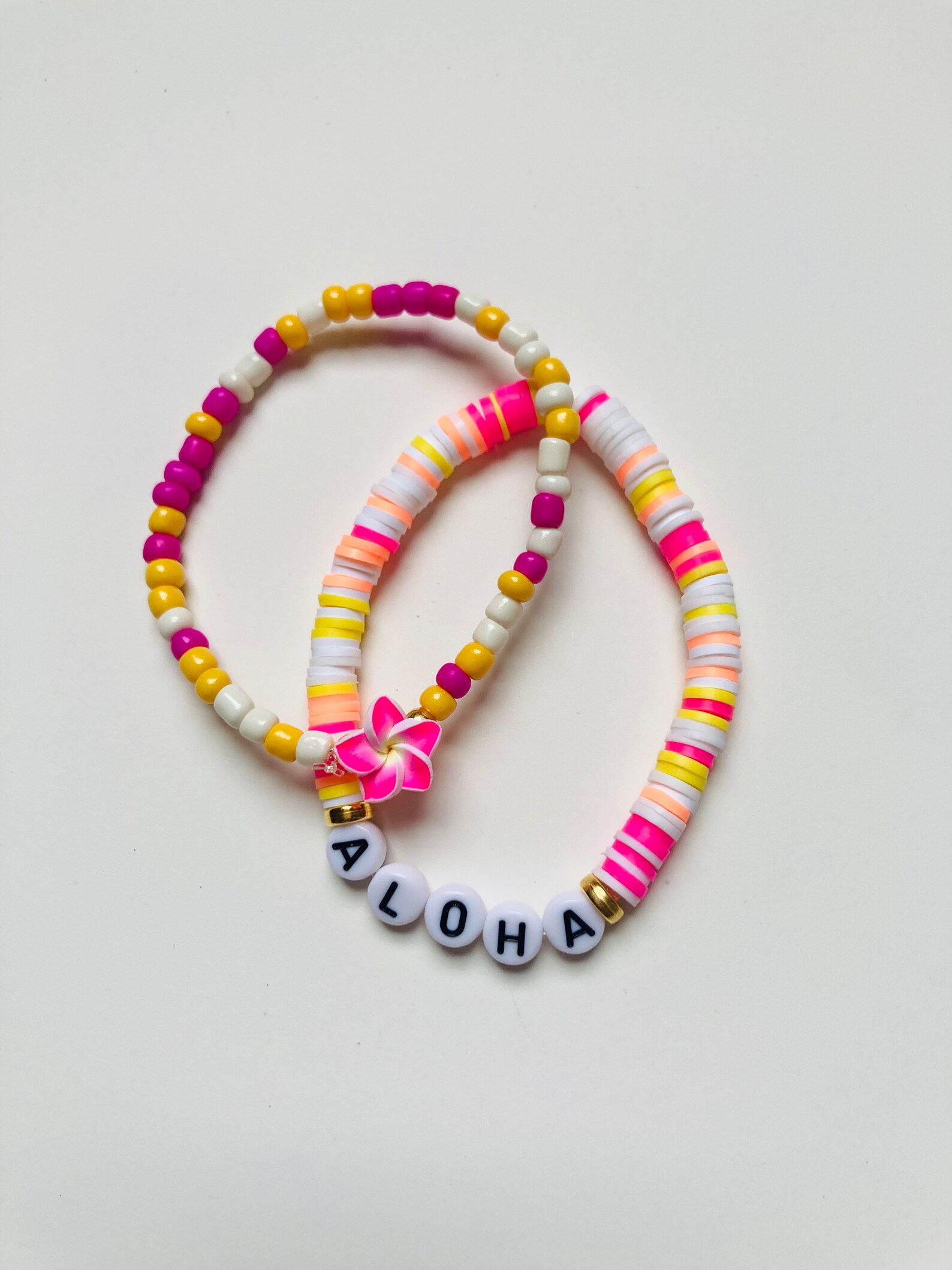 Aloha Clay Bead Bracelets 2-pc Set - Etsy
