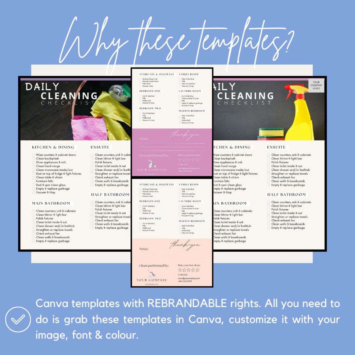 Canva Templates Daily Cleaning Checklist Printable Templates - Etsy
