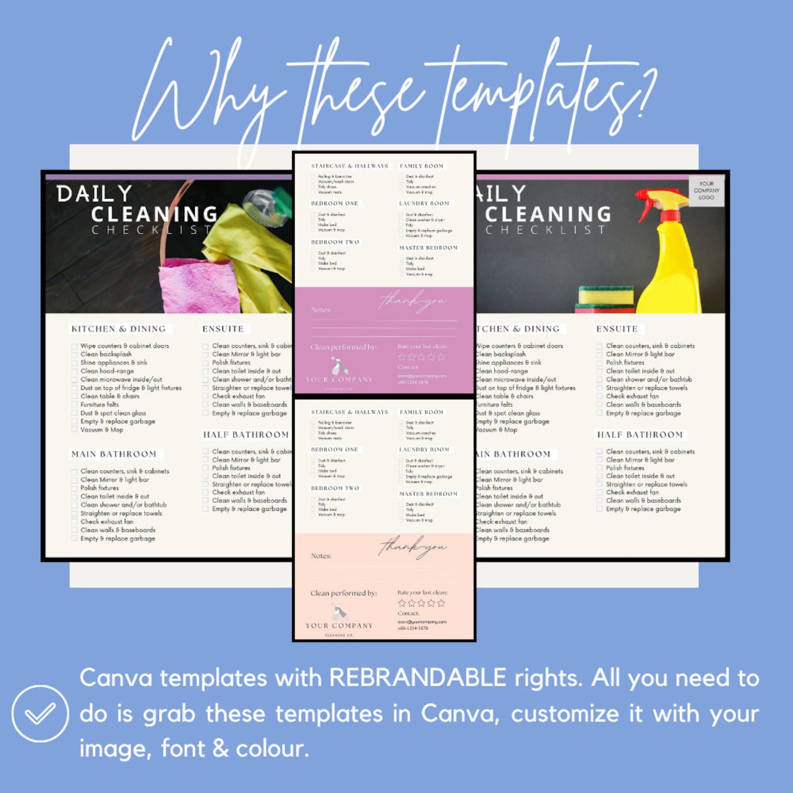 Canva Templates Daily Cleaning Checklist Printable Templates - Etsy