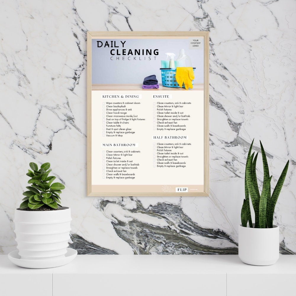Canva Templates - Daily Cleaning Checklist Printable Templates (A4 Size ...
