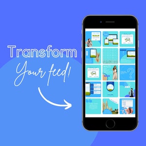 Canva Templates - 30 BLUE THEME - Digital Marketing Instagram/ Facebook ...