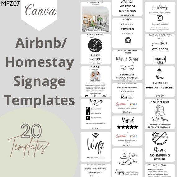 Canva Templates 20 Signage Printable Templates A4 Size for - Etsy