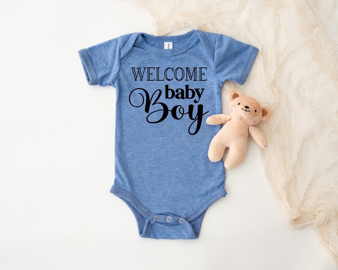 Welcome Baby Boy Onesie – Gender Reveal, Baby Shower Gift - Etsy