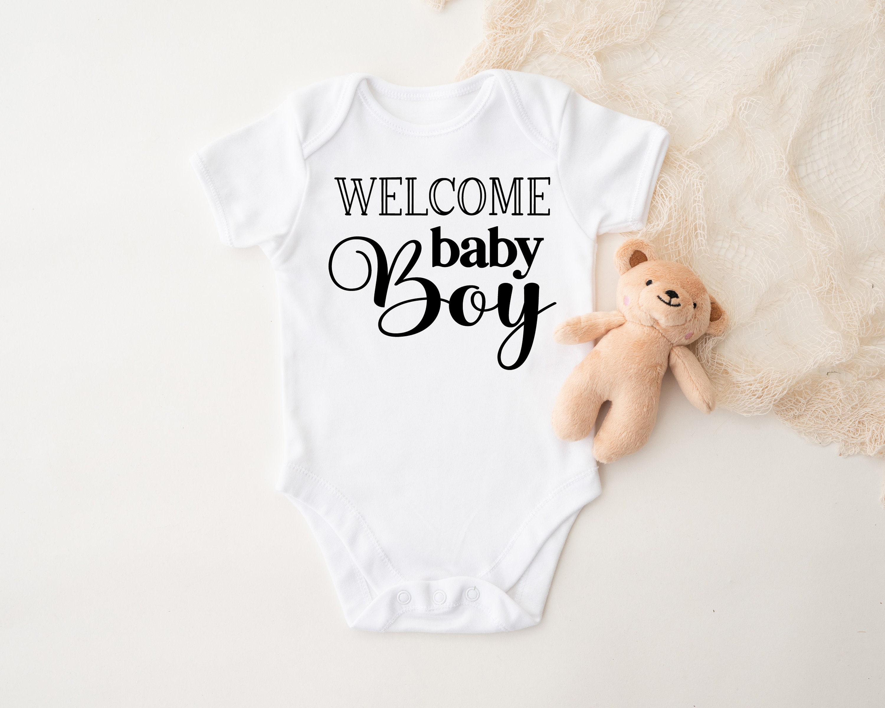 Welcome Baby Boy Onesie – Gender Reveal, Baby Shower Gift - Etsy