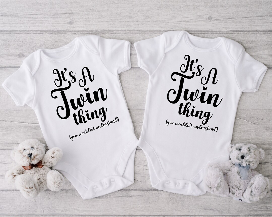 Twin Onesie® Set- It's a Twin Thing Onesie®- Twin Girl Onesie®- Twin ...