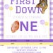 LSU First Down Birthday Invitation - Etsy