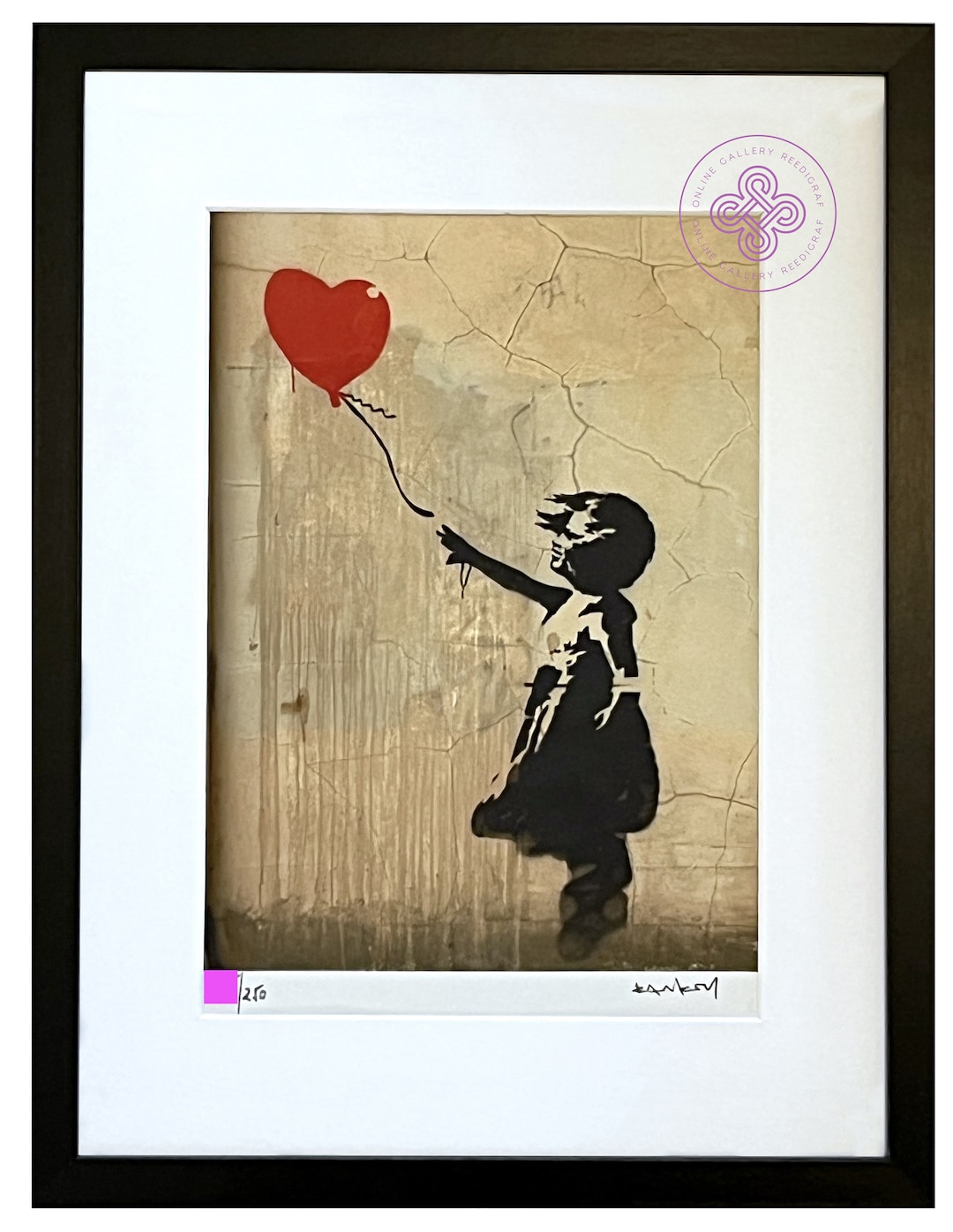 Banksy Girl With a Balloon Original M Arts Edition Silkscreen Signed ...