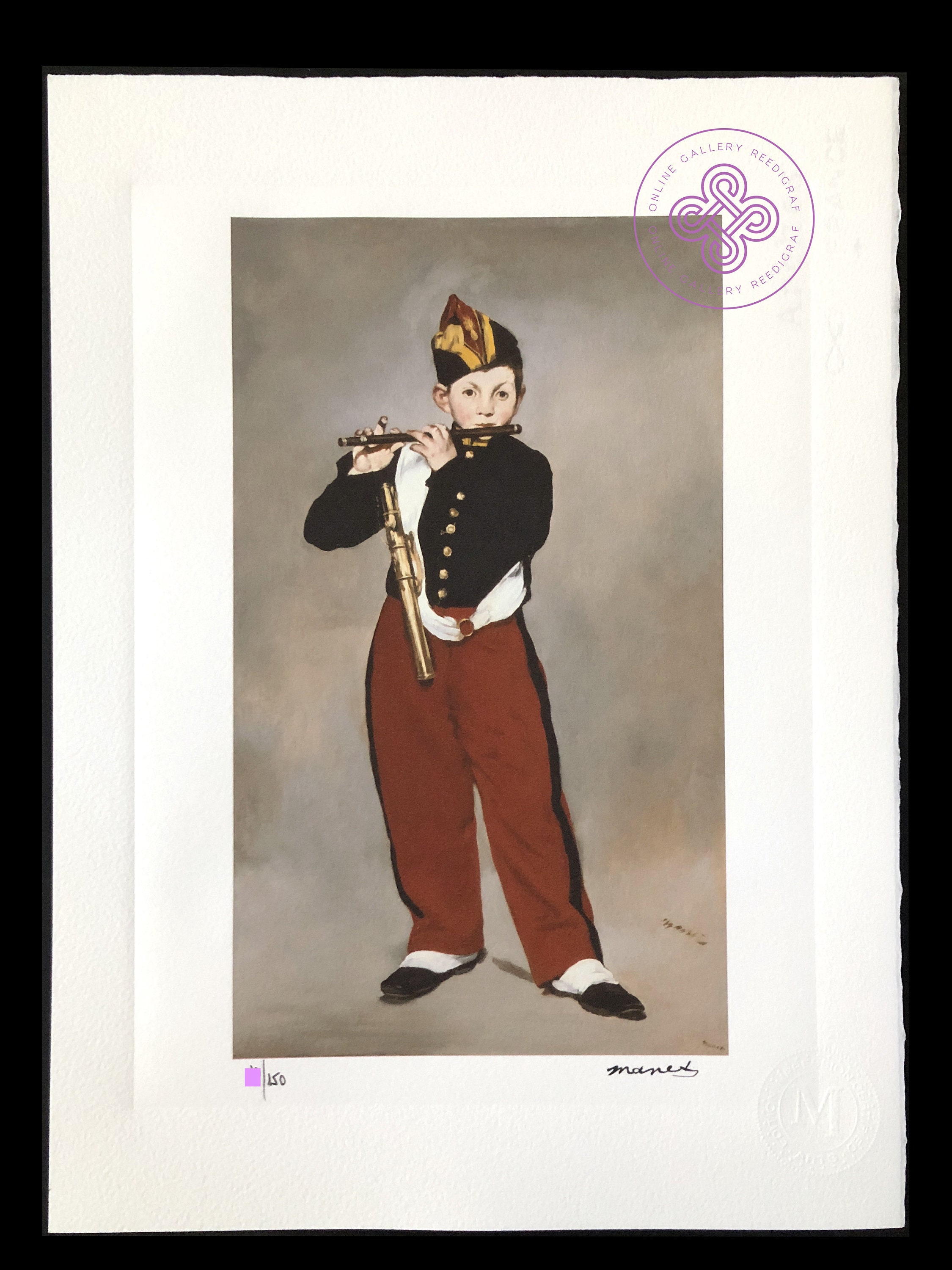 MANET Edouard Signed the Fife Player Lithograph CERTIFICATE - Etsy UK
