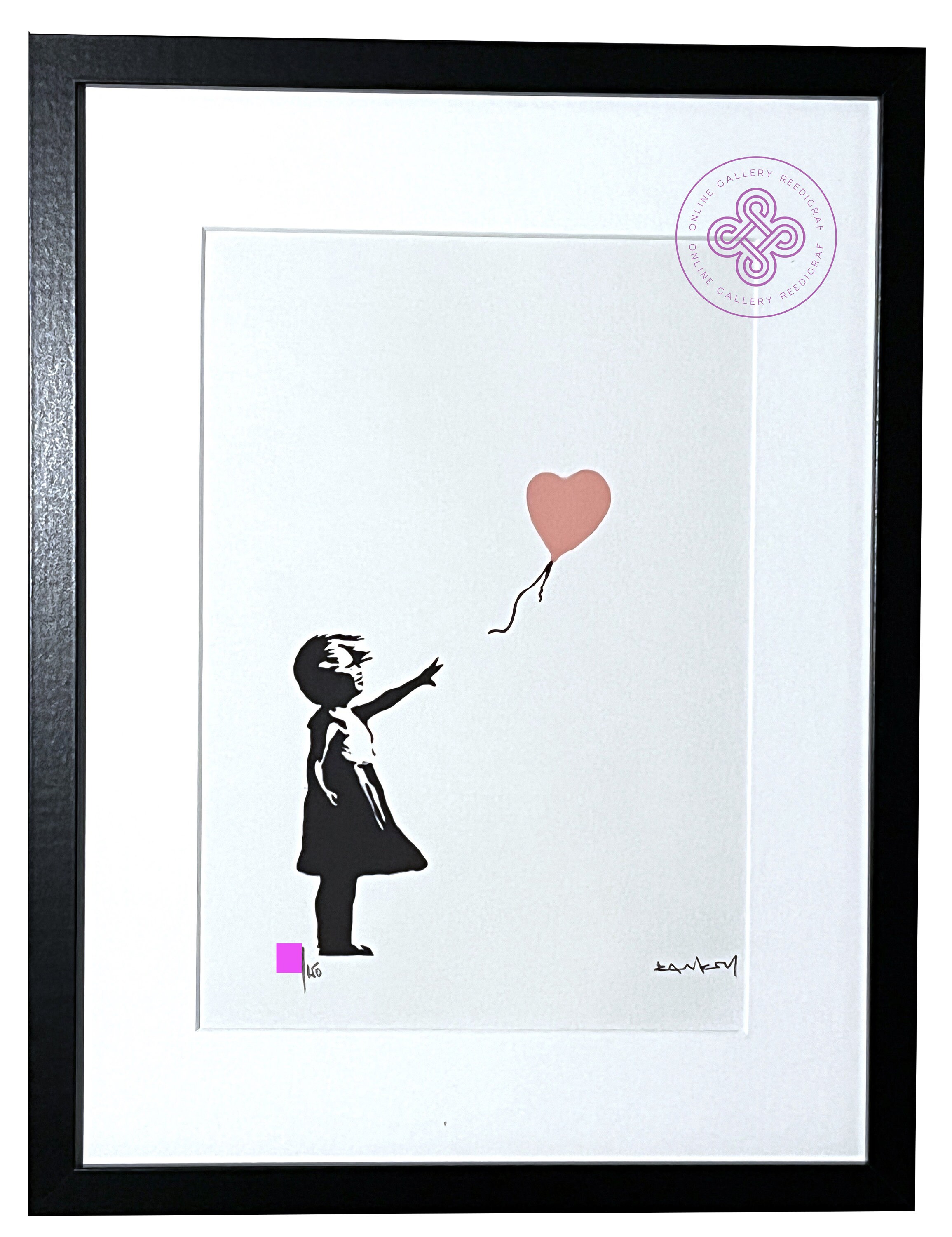 BANKSY Girl With a Pink Balloon Lithograph CERTIFICATE Original M Arts ...