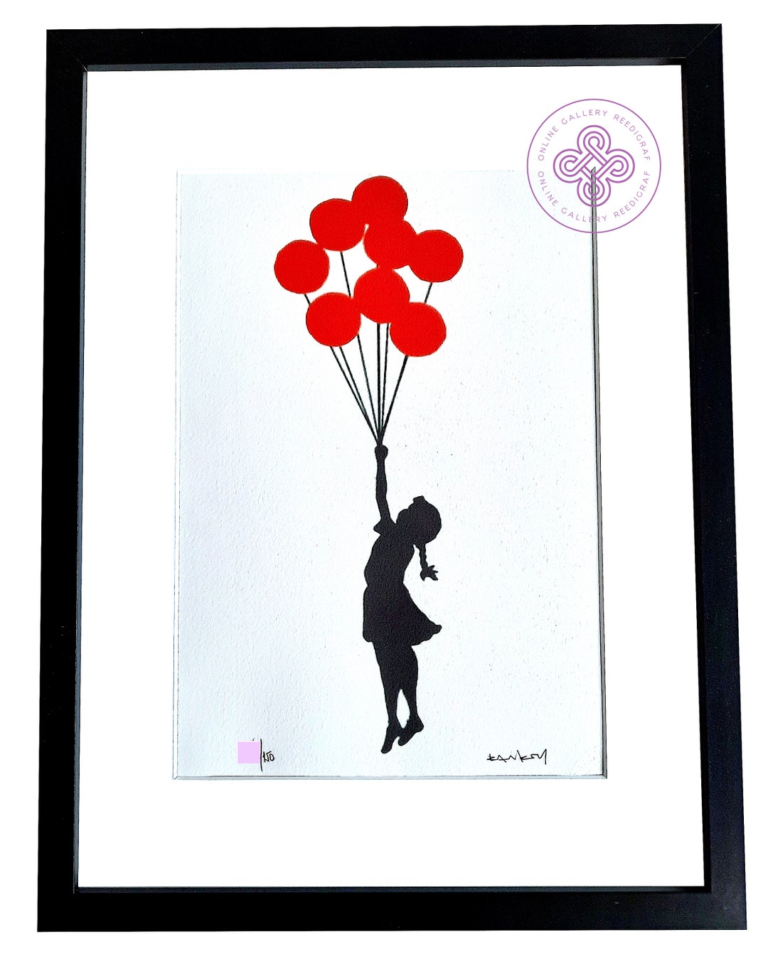 BANKSY Signed Girl With Balloons Serigraphy CERTIFICATE Original M Arts ...