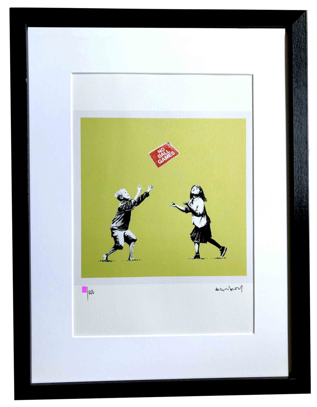 BANKSY No Balls Game Serigraphy CERTIFICATE Original M Arts Edition ...