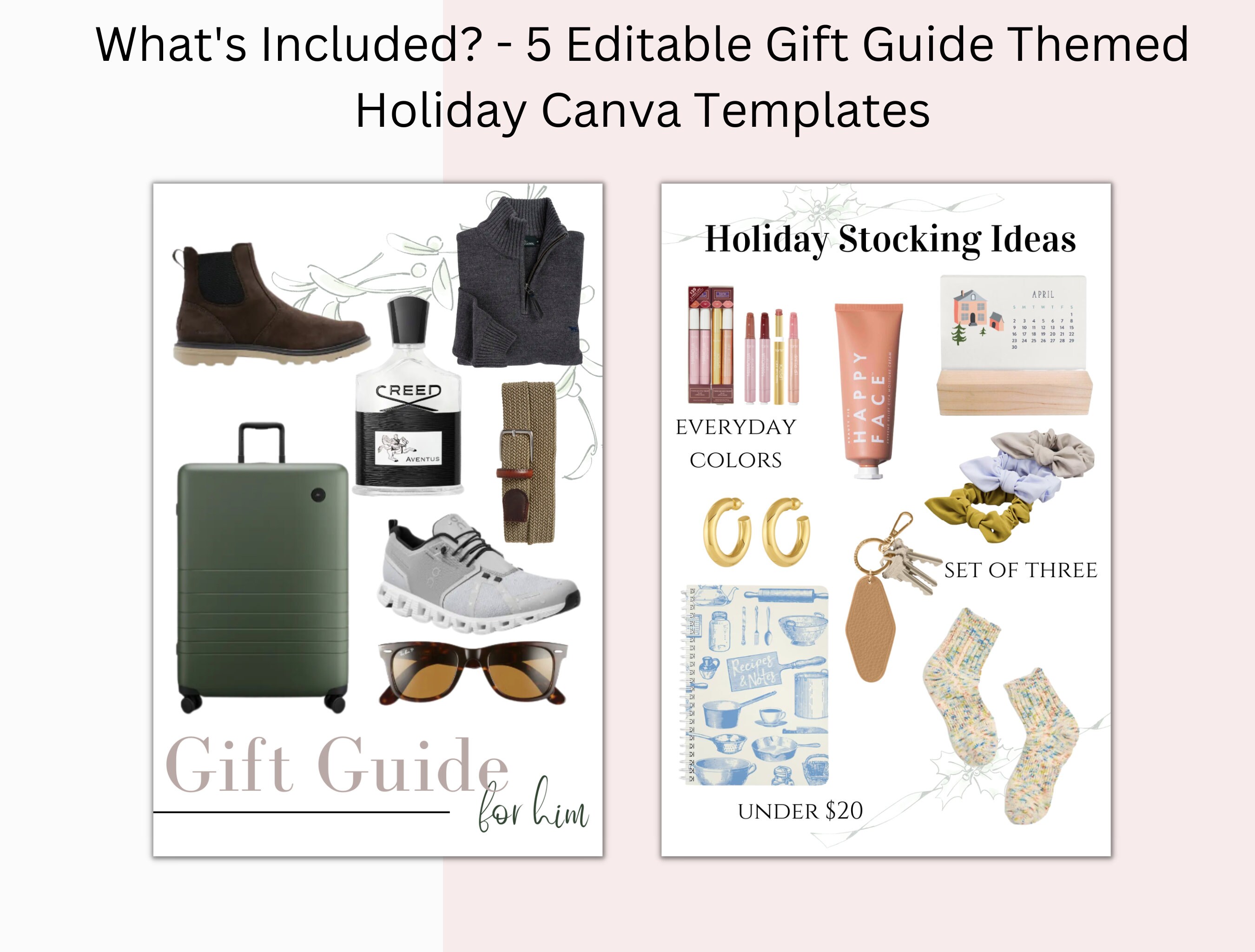 Holiday Gift Guide LTK Canva Templates, Neutral Liketoknowit Collage ...