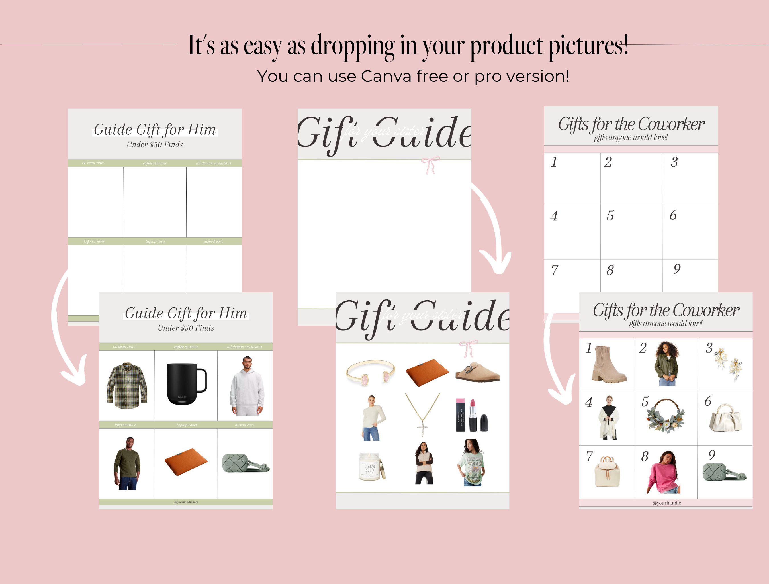 10 Holiday Gift Guide LTK Canva Templates, Blogger Template, Like to ...