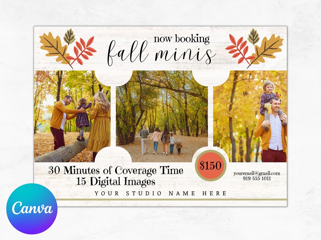 Customizable Fall Mini Session Template, Pumpkin Patch Mini Sessions ...