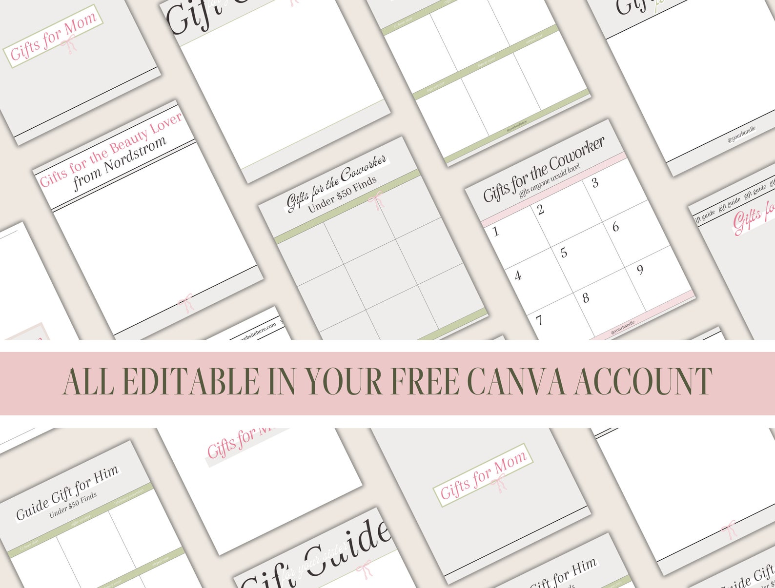 10 Holiday Gift Guide LTK Canva Templates, Blogger Template, Like to ...