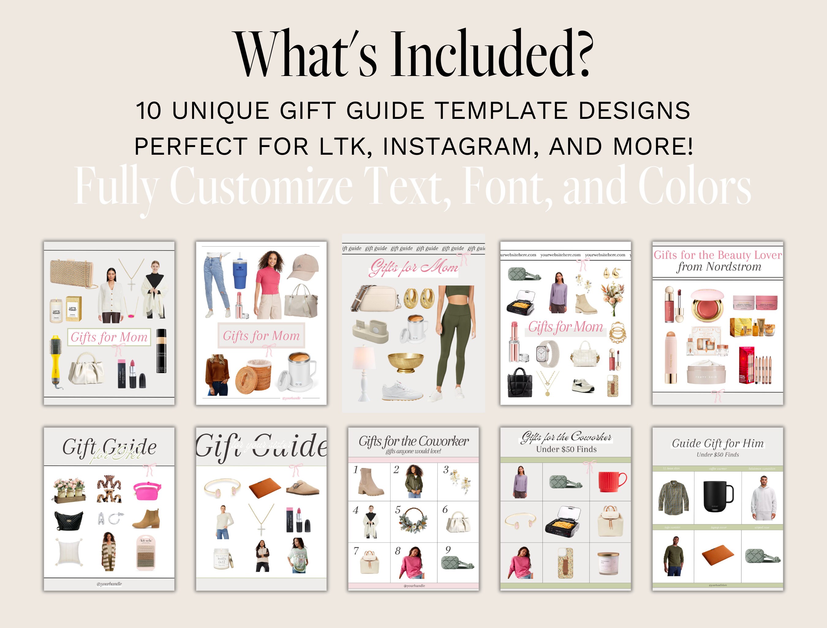 10 Holiday Gift Guide LTK Canva Templates, Blogger Template, Like to ...