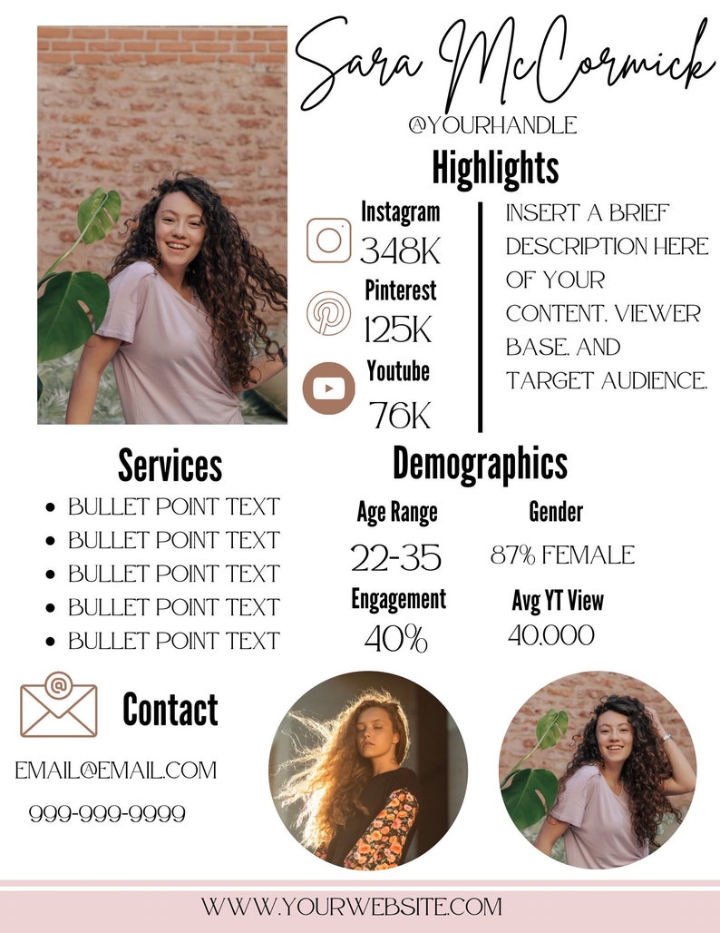 Media Kit, Media Kit Template - Etsy