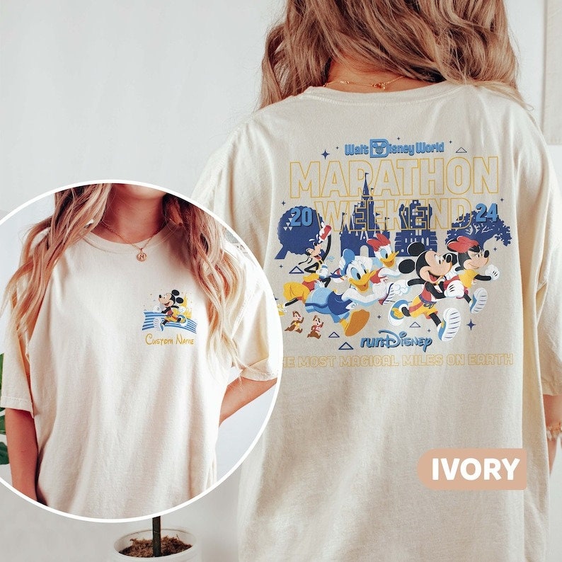 2024 Rundisney Two-sided Shirt, runDisney Marathon The Parks Tour Shirt ...