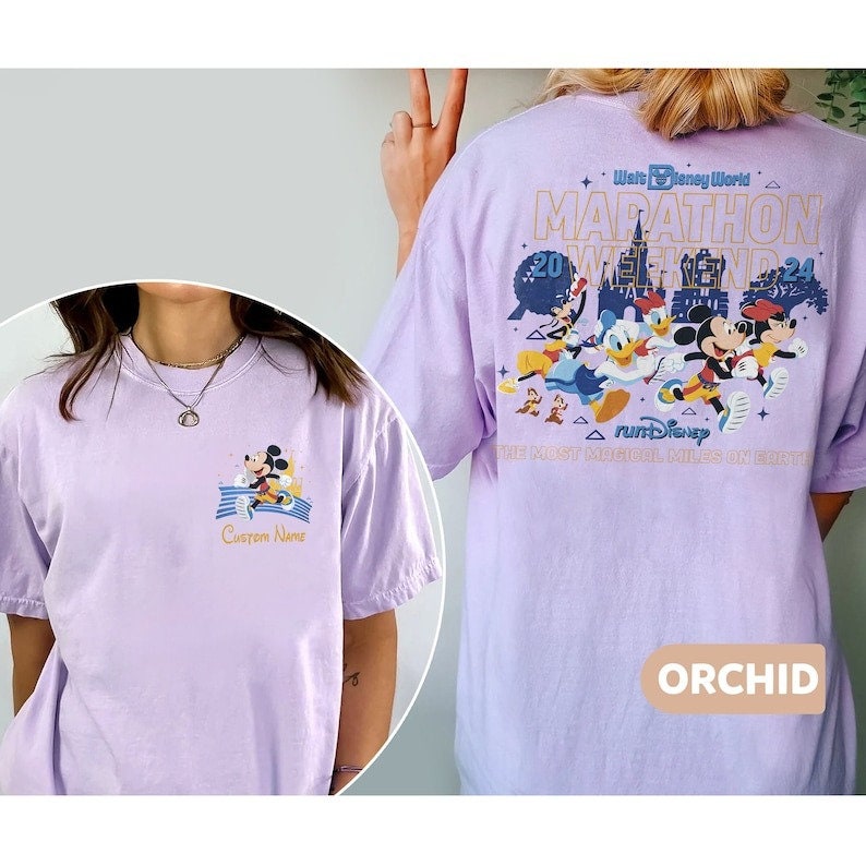 2024 Rundisney Two-sided Shirt, runDisney Marathon The Parks Tour Shirt ...