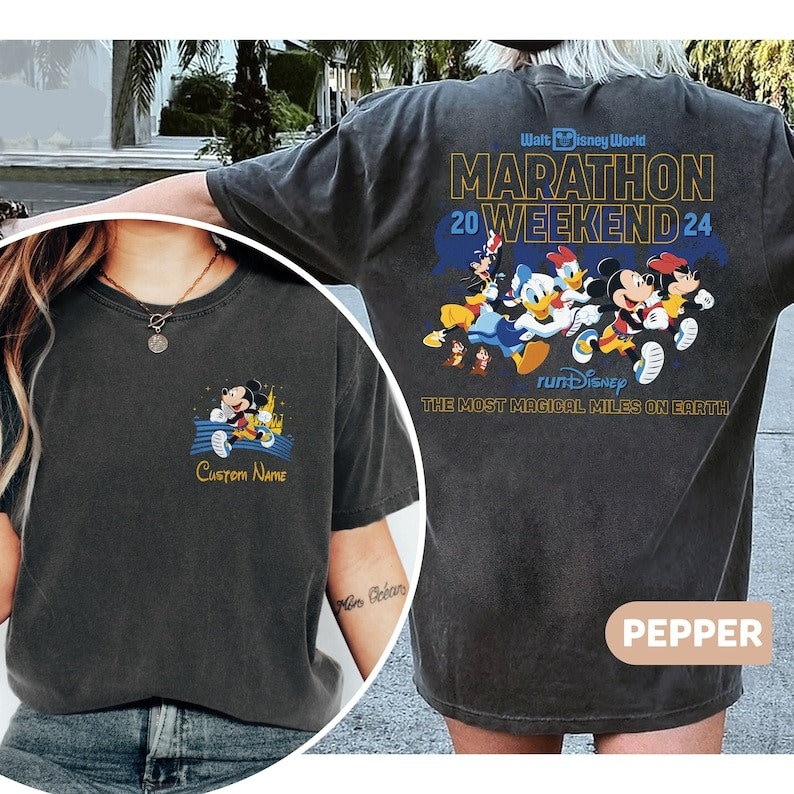 2024 Rundisney Two-sided Shirt, runDisney Marathon The Parks Tour Shirt ...