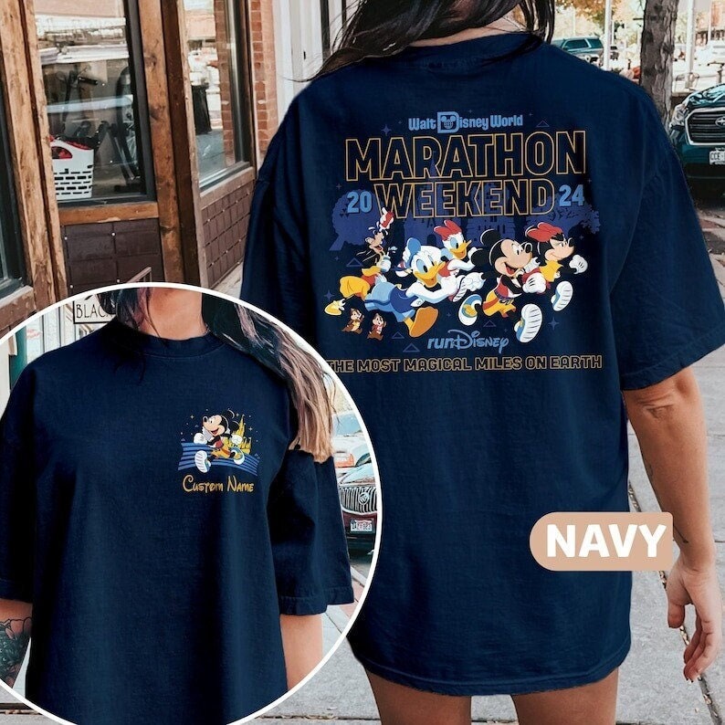 2024 Rundisney Two-sided Shirt, runDisney Marathon The Parks Tour Shirt ...