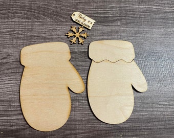 2 Pack Unfinished Wood Mittens Cutouts / DIY Fall Decor / DIY - Etsy