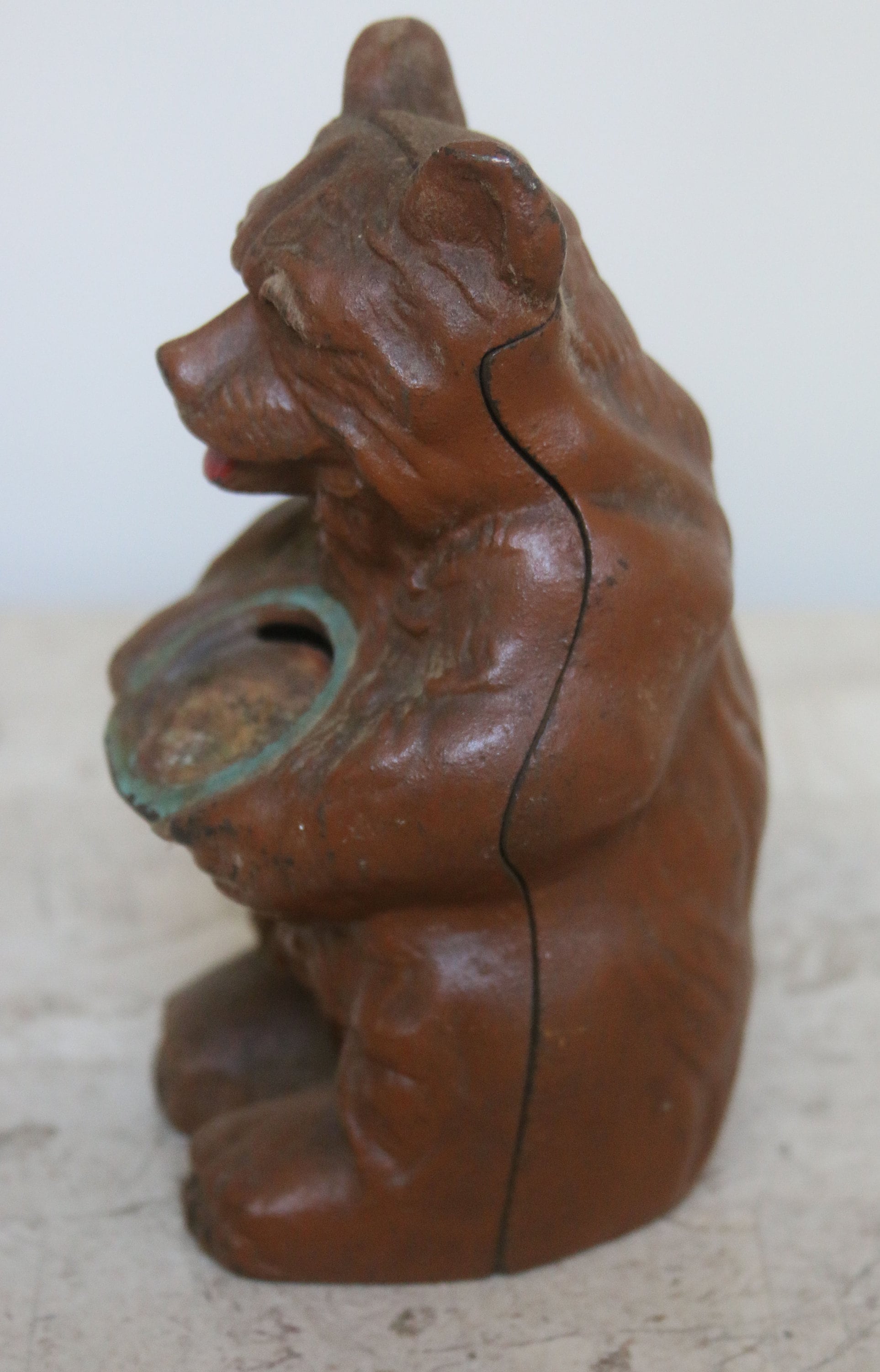 Vintage Antique ~ 1900s Cast Iron Bear With Honey Pot Bank ~ Hubley Mfg ...