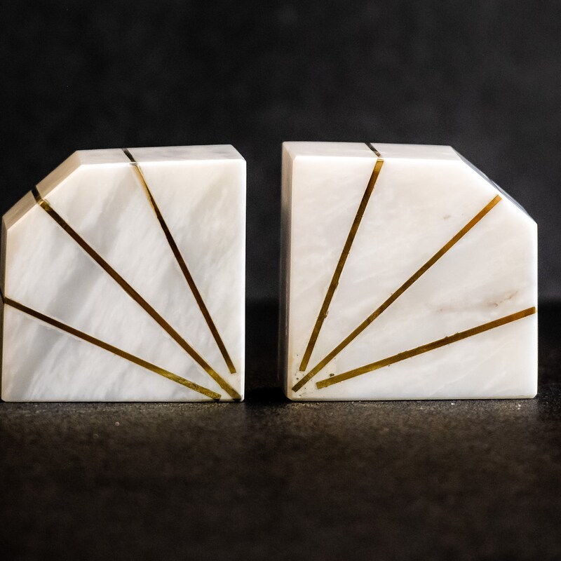Marble Bookends - Etsy