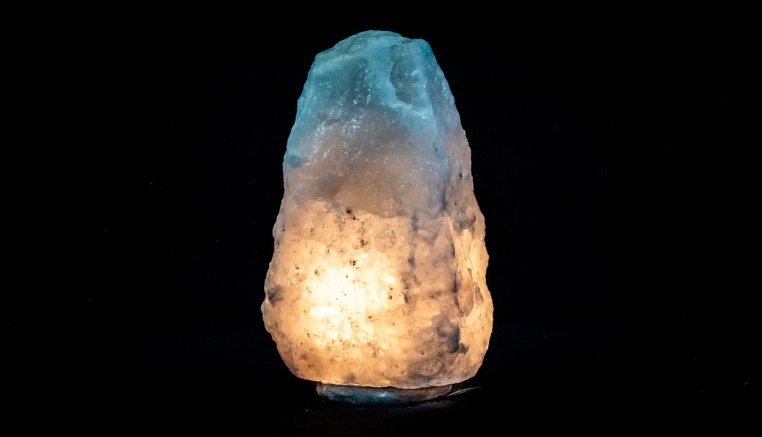 16 Himalayan Salt Lamp, Premium Salt Lamp, Wooden Base Salt Lamp, Salt ...