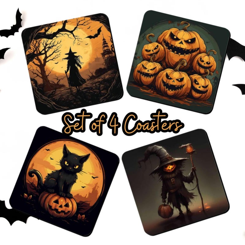 Halloween Coaster - Etsy