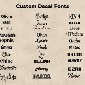 Personalized Name Decal Labels, Ornament Stickers, Vinyl Names Monogram ...