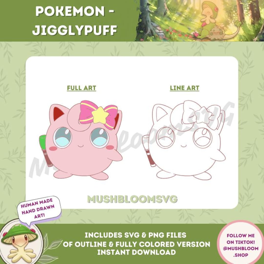 Jigglypuff SVG File for DIY Crafts & Projects; Instant Digital Download ...
