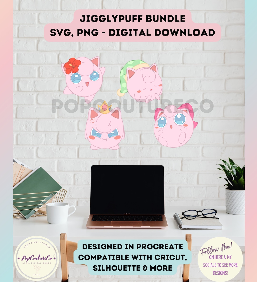 JIGGLYPUFF Bundle Digital Download for Crafters, Jigglypuff SVG ...
