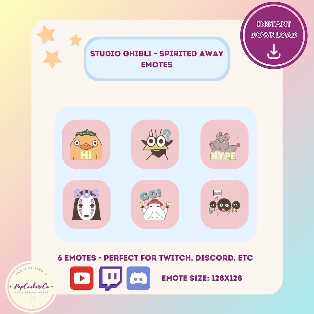 SPIRITED AWAY Emote Enchantment Bundle Studio Ghibli Emotes Spirited ...