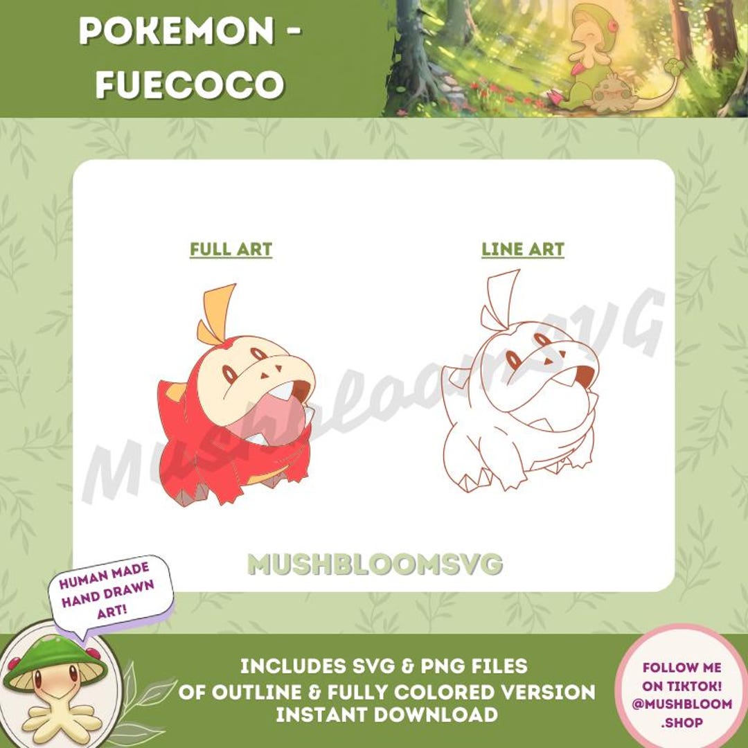FUECOCO Fiesta: SVG File for POKEMON Fans; Pokemon Instant Digital ...