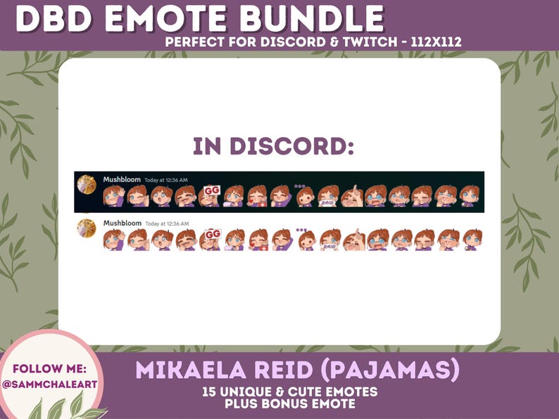 MIKAELA REID DBD Emote Bundle 15 Unique Emotes Dead by Daylight ...