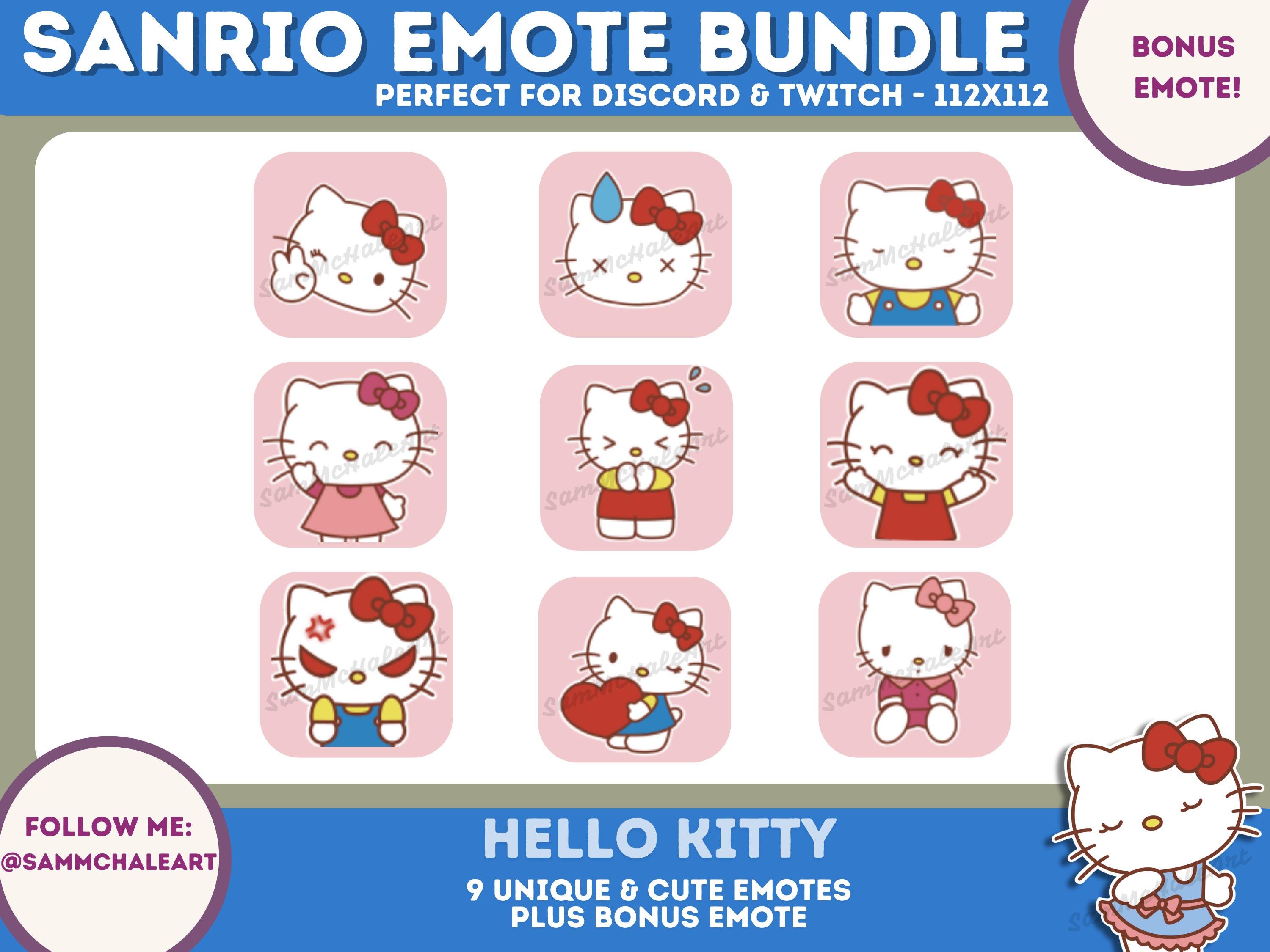 Kawaii Cat Emote Bundle 10 Pack Adorable & Fun Emojis for Chat, Discord ...