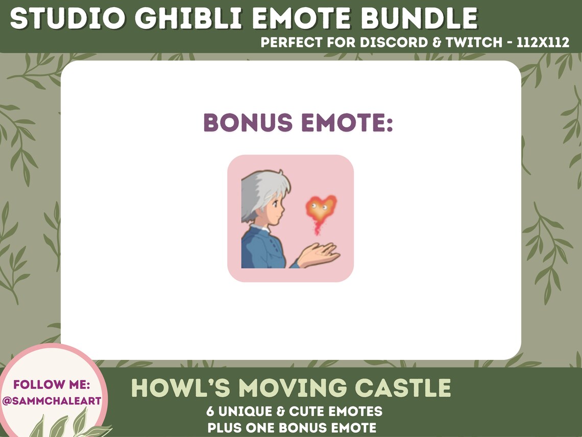 HOWL'S MOVING CASTLE Emote Enchantment Bundle Studio Ghibli Emotes ...