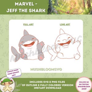 JEFF THE SHARK Svg Png, Marvel Svg, Pikachu Silhouette, Rivals, Jeff ...