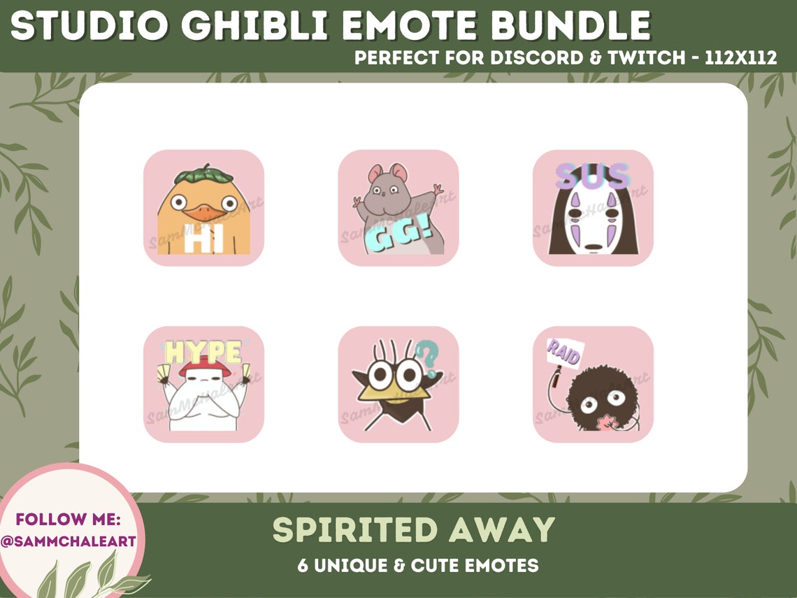 SPIRITED AWAY Emote Enchantment Bundle Studio Ghibli Emotes Spirited ...