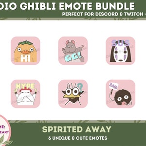 SPIRITED AWAY Emote Enchantment Bundle Studio Ghibli Emotes Spirited ...