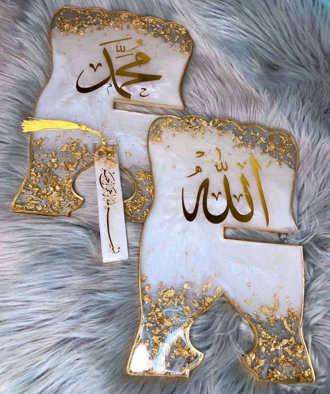 HANDMADE White Resin Quran Stand, Book Holder, Islamic Gifts Portable ...