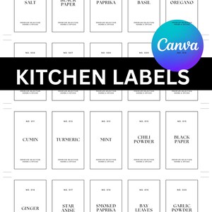 Customizable Pantry Labels Organisation Done-for-you Canva Template for ...