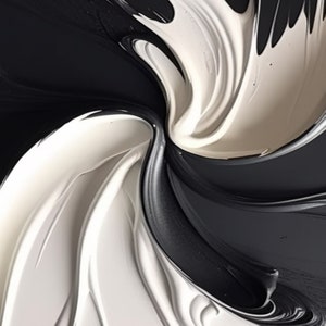 3D Black and White Texture Painting,black and White Textured Wall Art ...