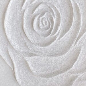 Large White 3D Flower Texture Abstract Painting,original Acrylic ...
