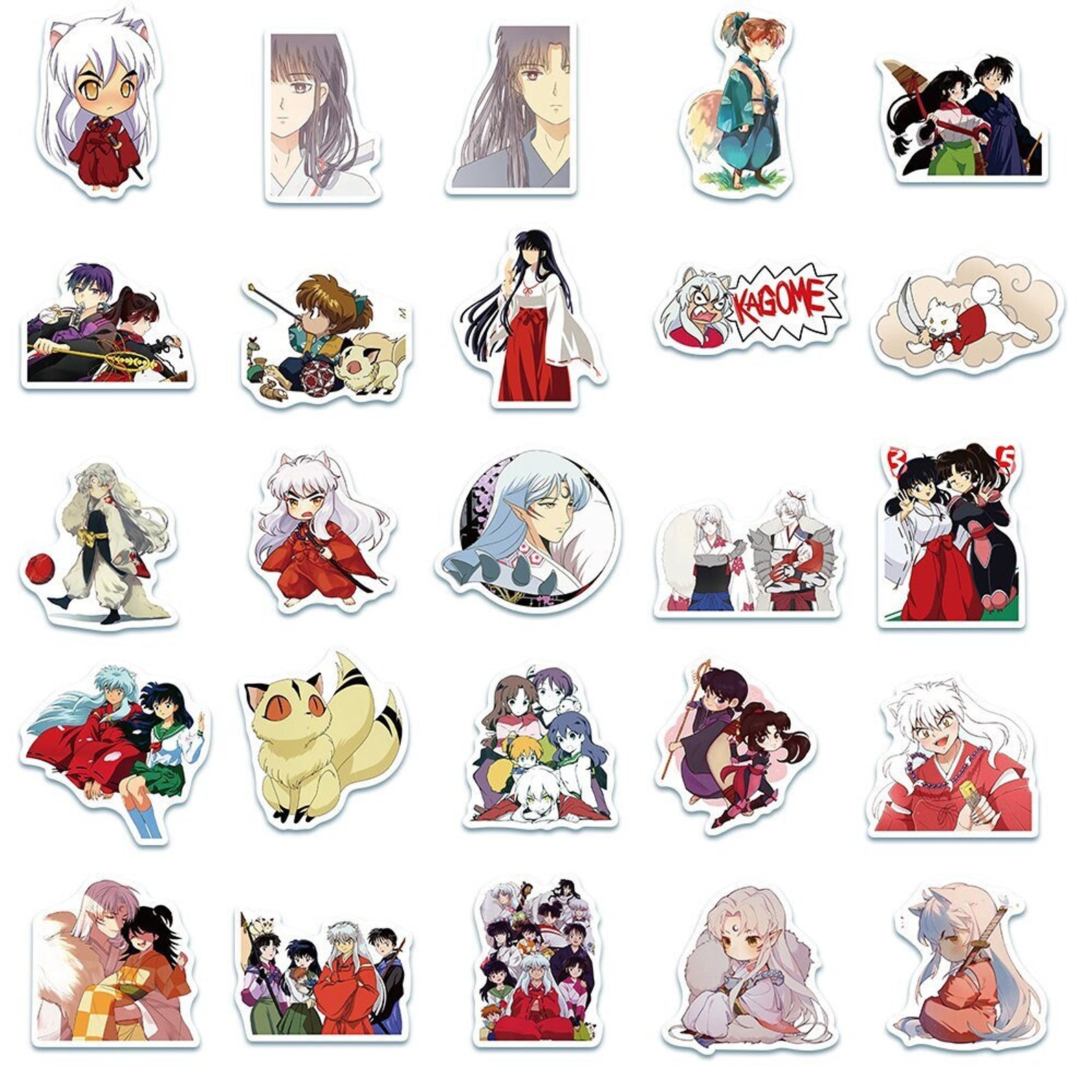 Cute 10/30/50pcs Inuyasha 1 Vinyl Decal Stickers Waterproof - Etsy