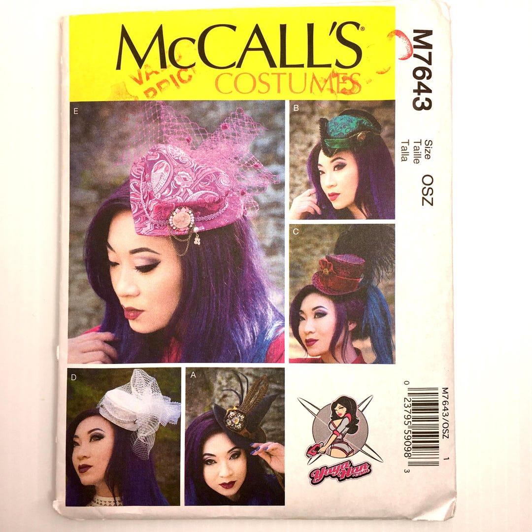 UNCUT Mccalls Costume Hat Fascinators in 5 Styles Designer Yaya Han ...